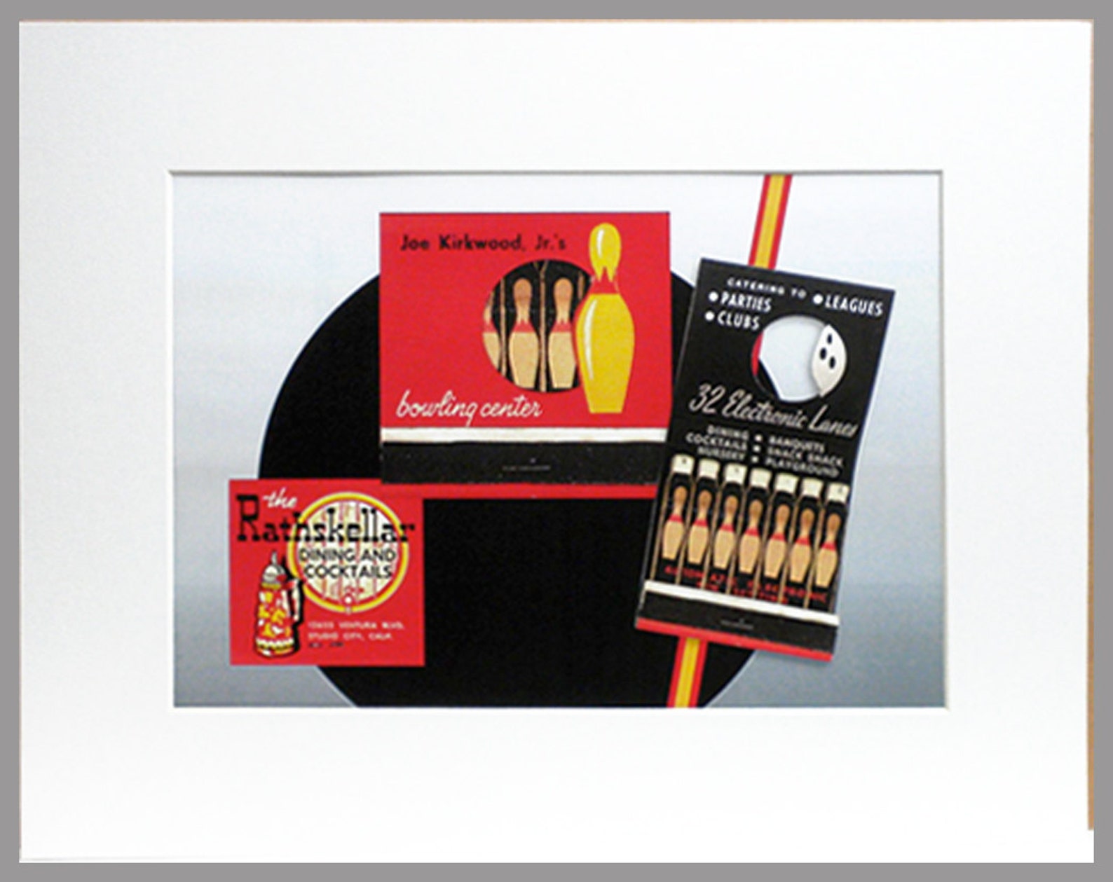 Bowling Wall Decor, Kirkwood Bowl Matchbook PRINT of LA Sports Fun, San ...