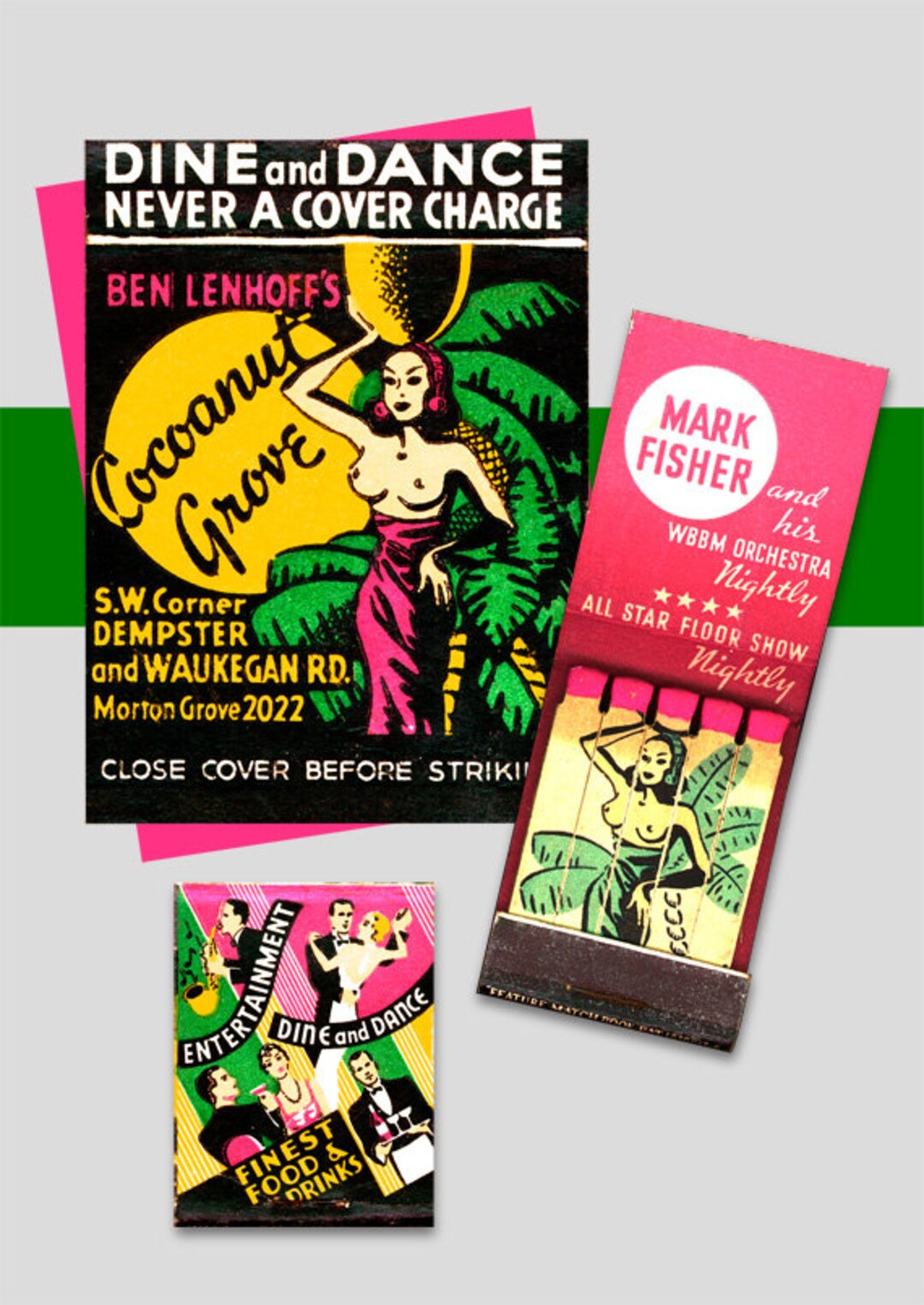 Tropical Nightclub Matchbook PRINT Exotic Girl Topless, Mature, 1930s ...