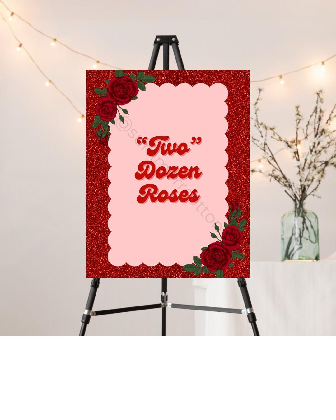 Two Dozen Roses Birthday Poster - Etsy