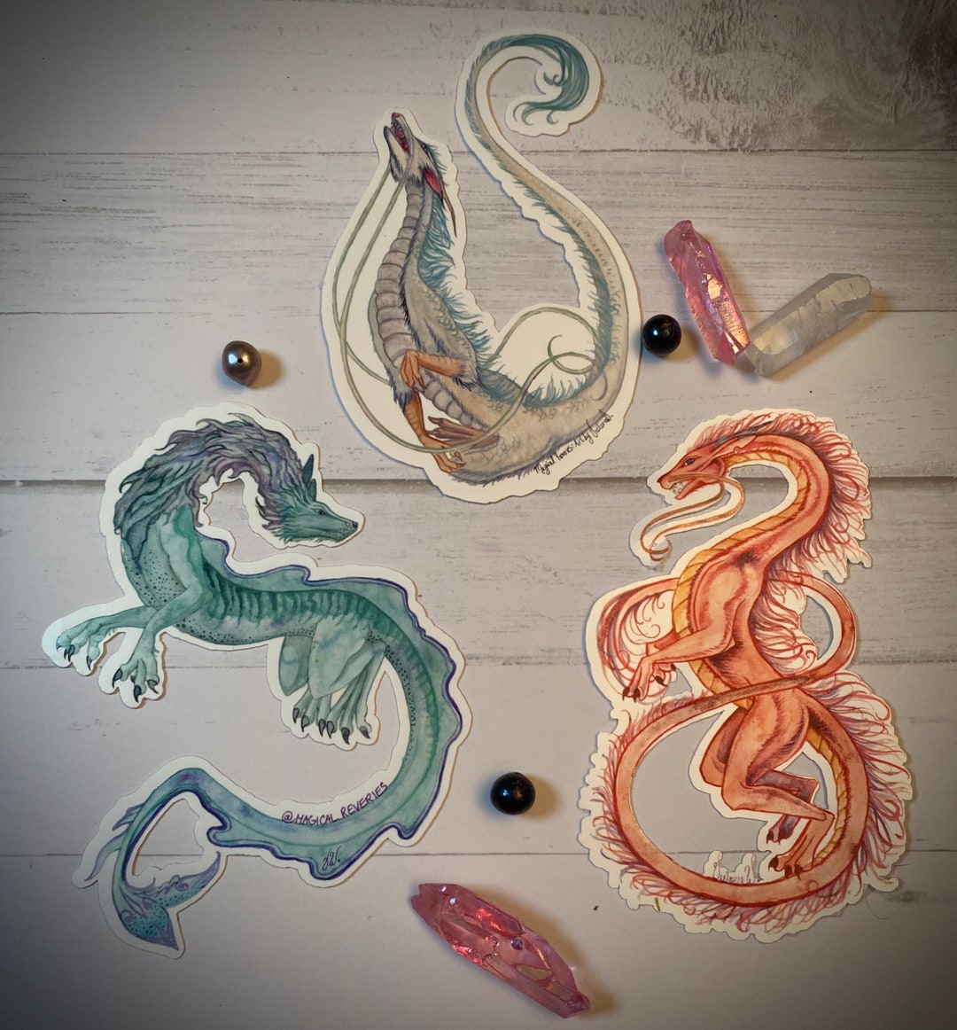 Eastern Dragon Stickers Chinese Dragon Sisu Mushu Glossy - Etsy