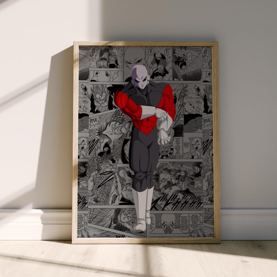 Jiren Wall Art Manga Poster - Son Goku - Curated Manga Panels - Digital ...
