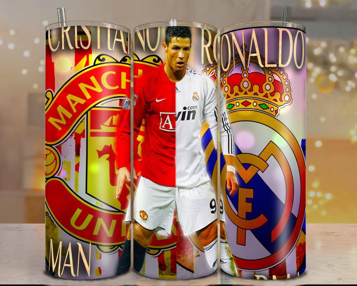 Cristiano Ronaldo Dual Club Tumbler Wrap| Manchester United & Real ...