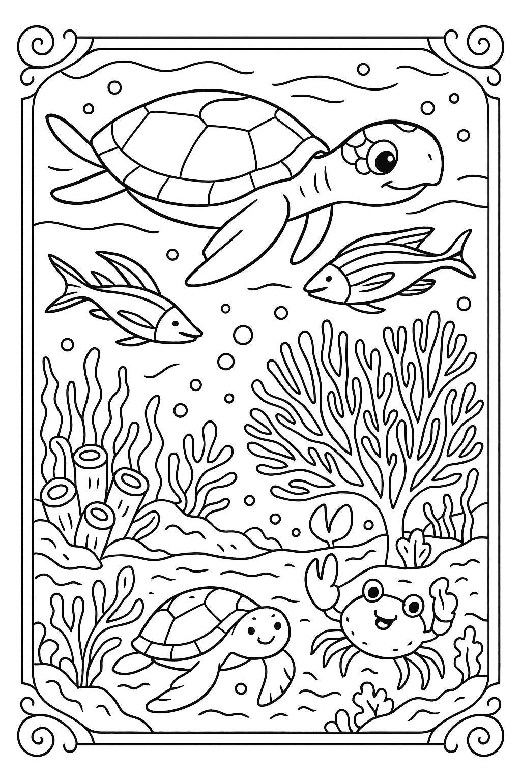 Ocean Friends Coloring Pages: 25 Sea Animal Printables (digital ...