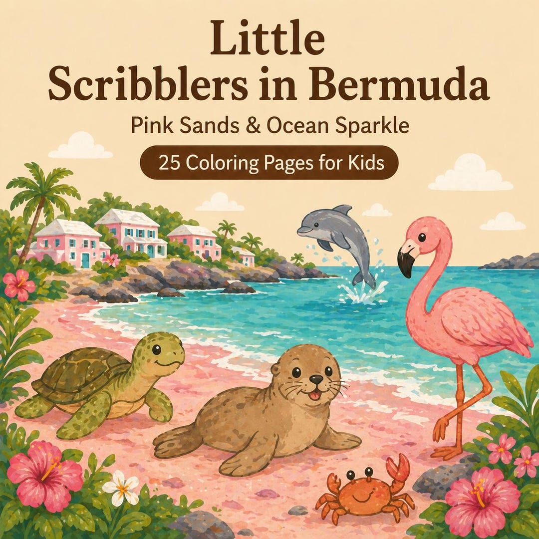 Bermuda Coloring Pages for Kids | Beach, Ocean, Island Fun (PDF ...