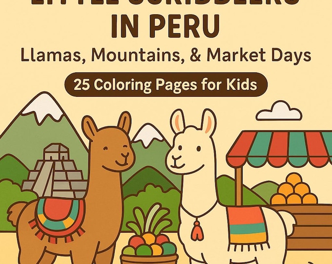 Coloring Page, Trip to Peru, Activity for Kids - Etsy