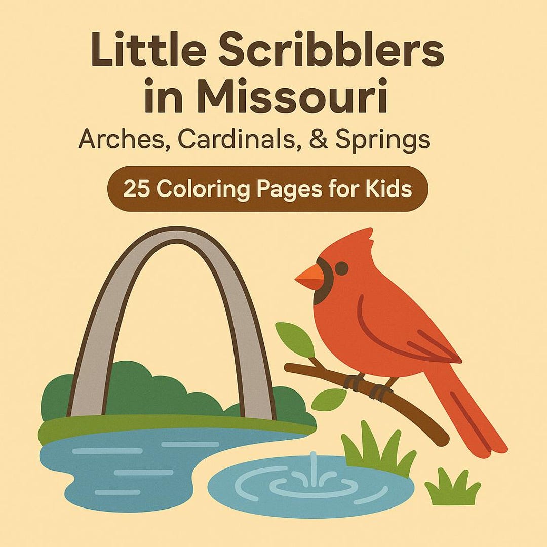 Missouri Coloring Pages for Kids - 25 Printable Sheets | Arches ...
