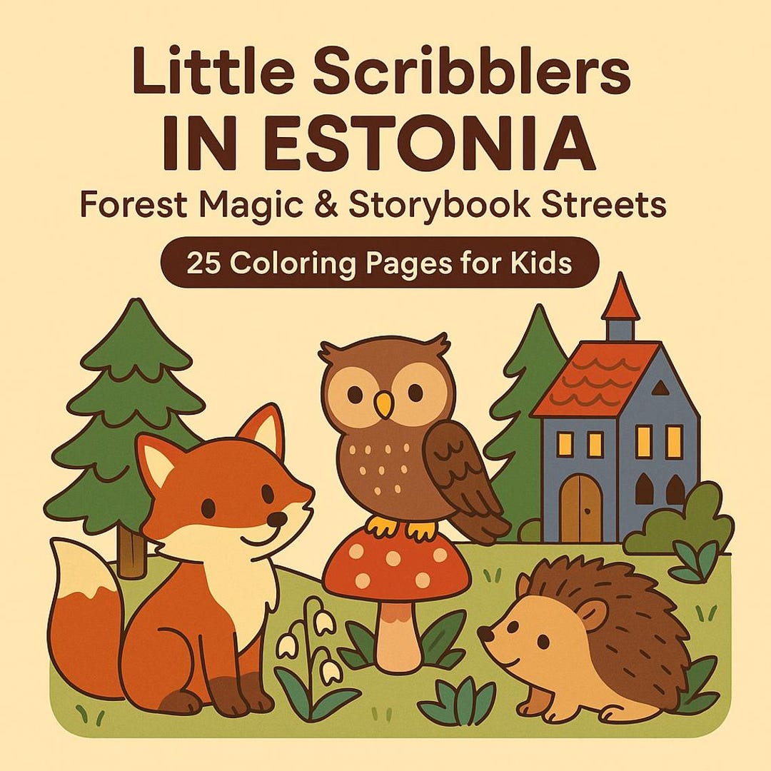 Estonia Coloring Pages for Kids – Forest Animals & Medieval Towns ...