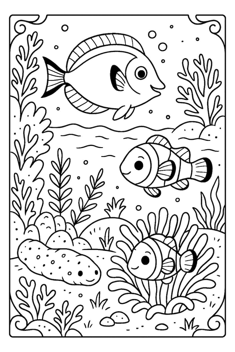 Ocean Friends Coloring Pages: 25 Sea Animal Printables (digital ...