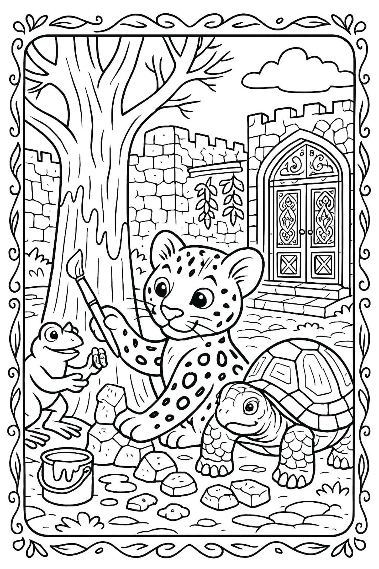 Kenya Safari Coloring Pages for Kids – Wildlife, Culture (digital ...