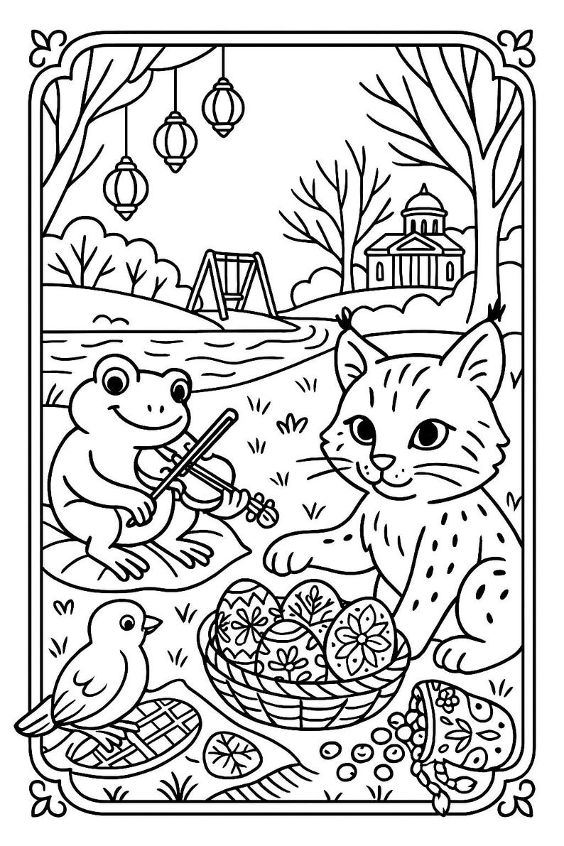 Estonia Coloring Pages for Kids – Forest Animals & Medieval Towns ...