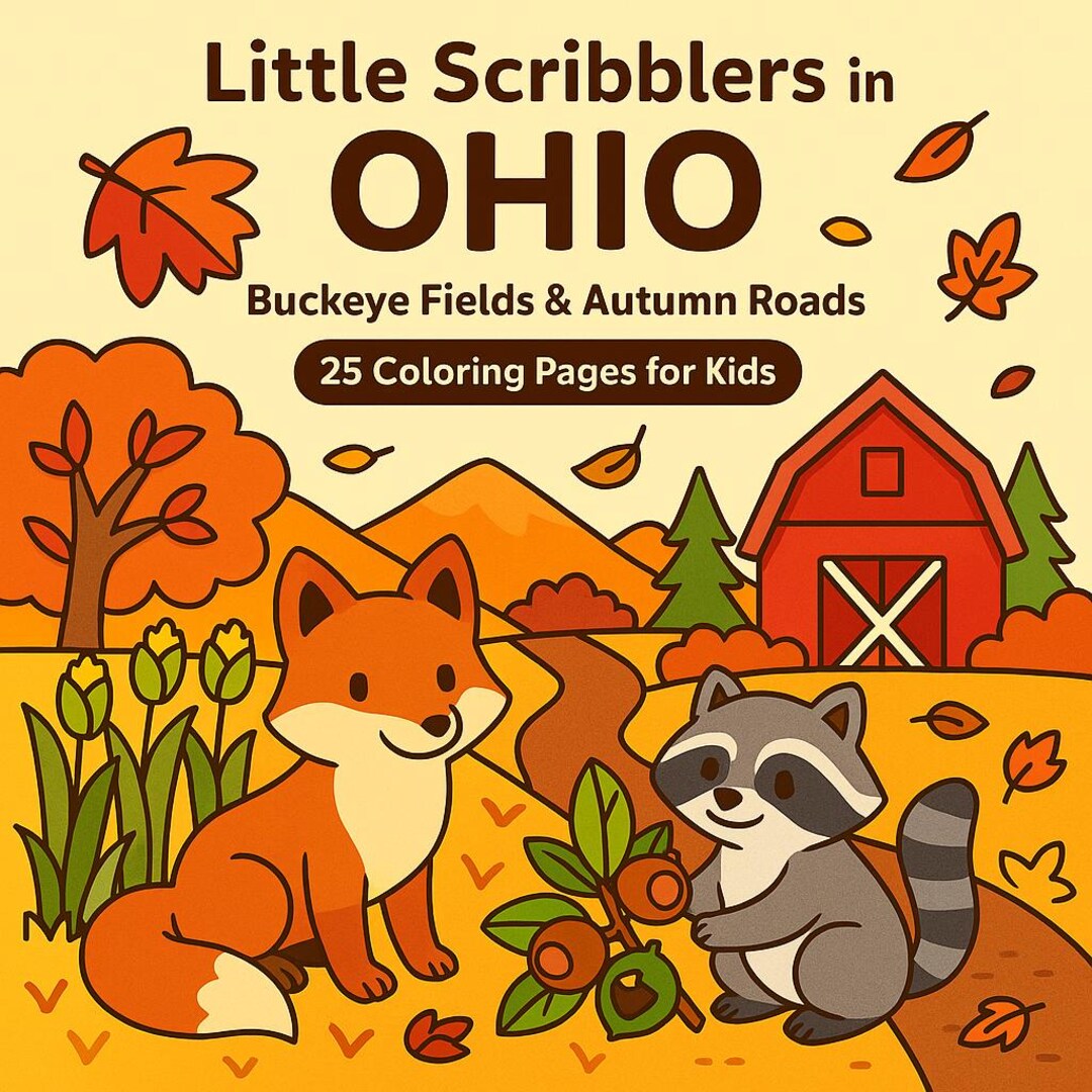 Ohio Coloring Pages for Kids – 25 Printable Sheets | Little Scribblers ...