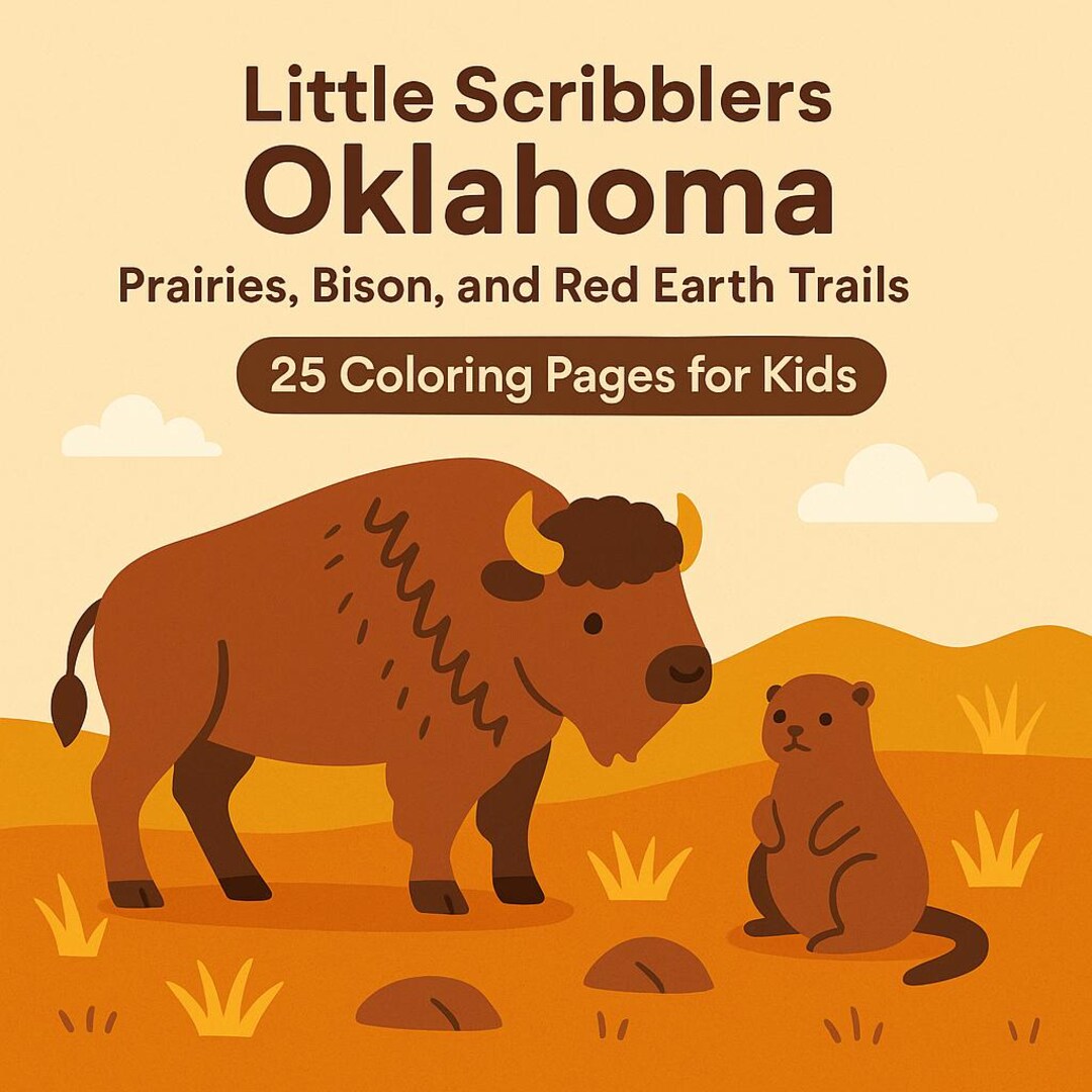 Oklahoma Coloring Pages for Kids – 25 Printable Sheets | Little ...