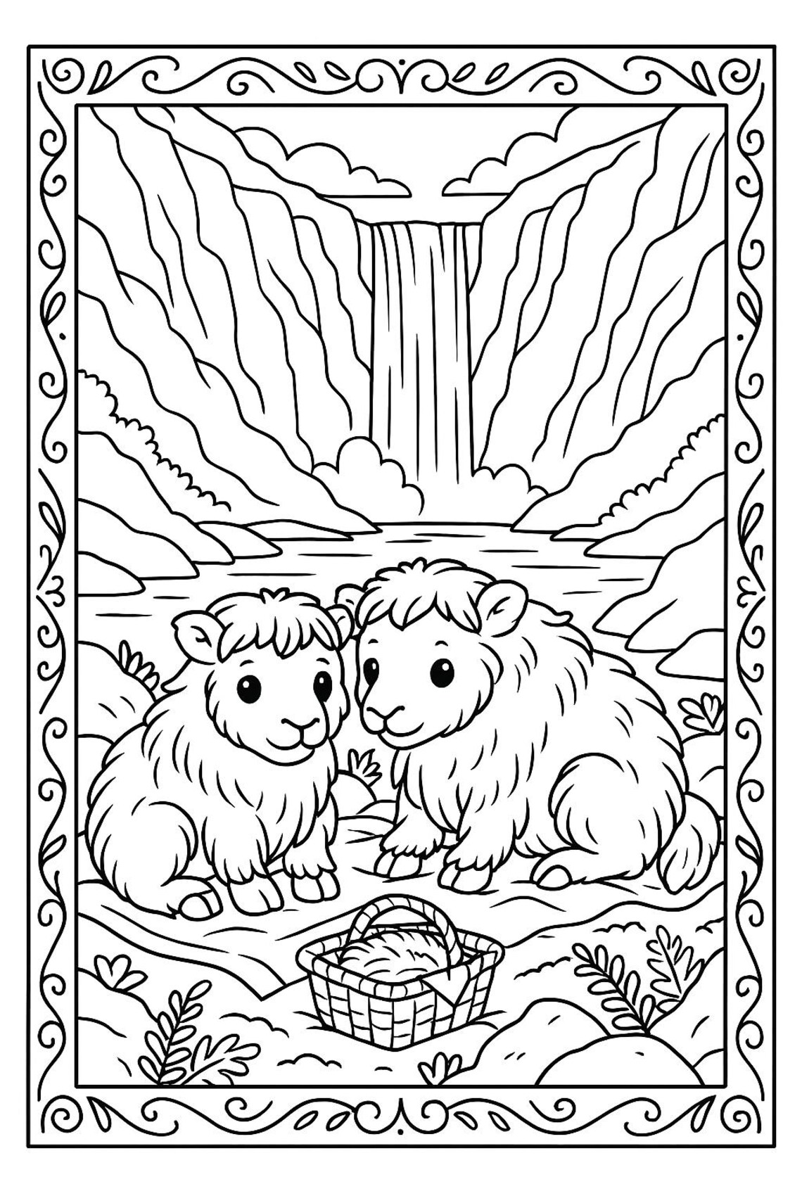 Norway Coloring Pages for Kids – Fjords & Wildlife (digital Download ...