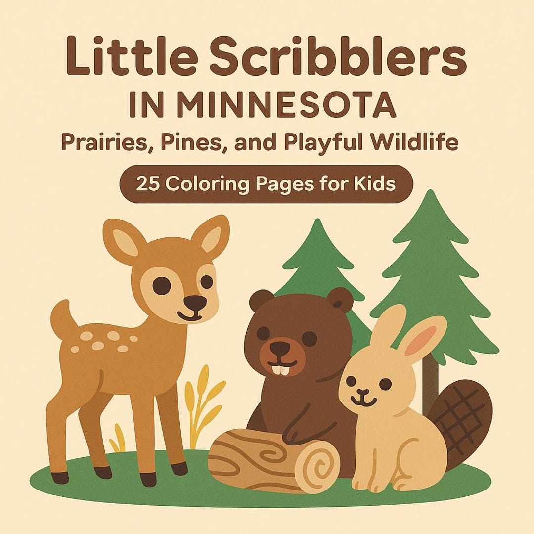 Minnesota Coloring Pages for Kids – 25 Printable Sheets | Little ...