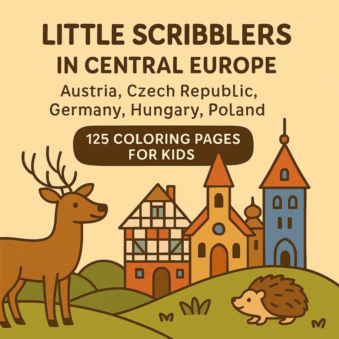 Central Europe Coloring Pages for Kids: Austria, Germany, Poland (PDF ...