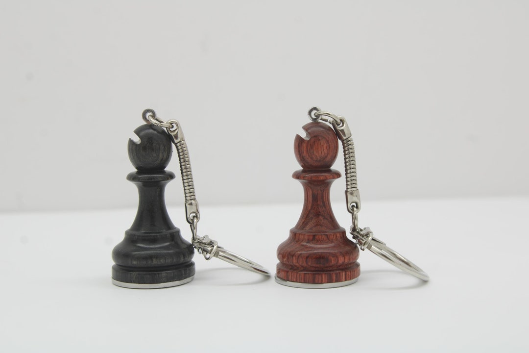 Custom Engraved Bishop Chess Piece Keychain - Etsy
