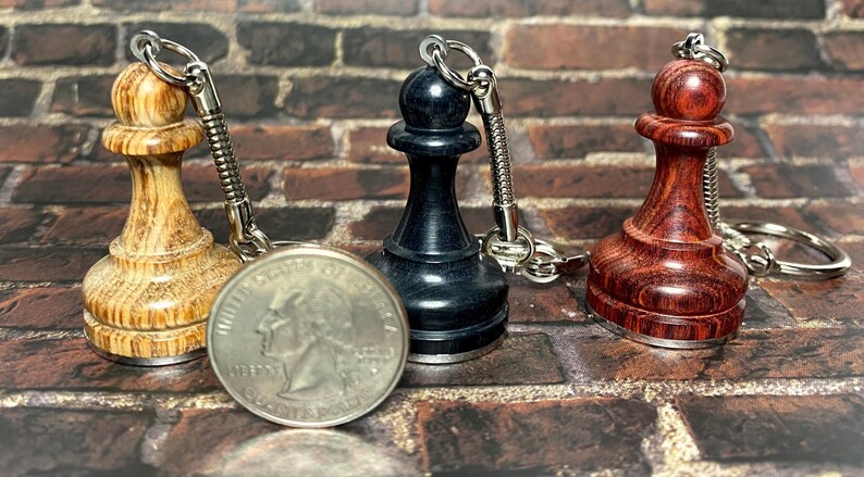 Custom Engraved Pawn Chess Piece Keychain - Etsy