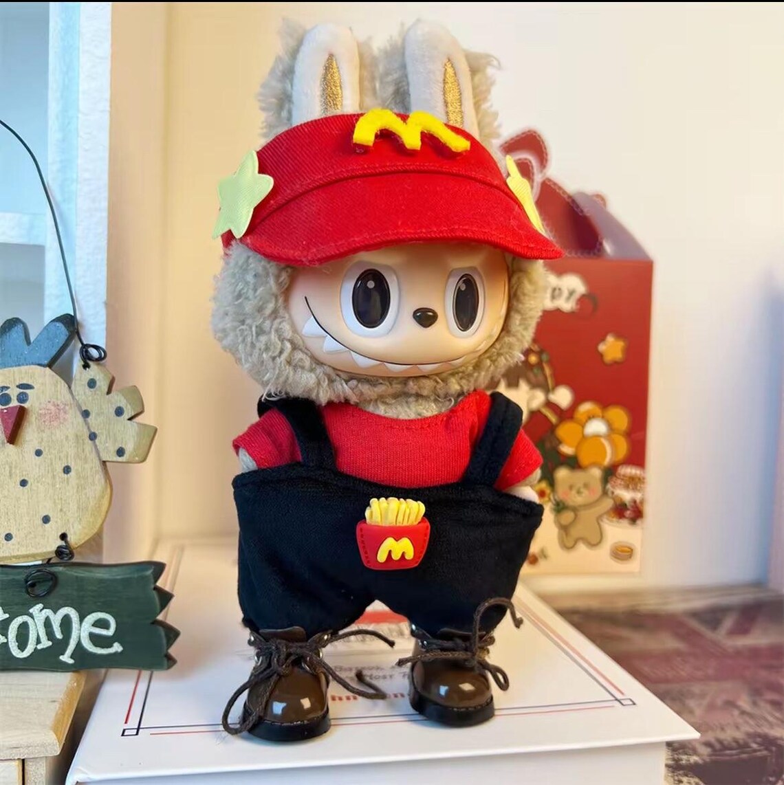 Mcdonald’s Uniform Outfit for Labubu – 3-piece Set With “M” Cap, Logo ...