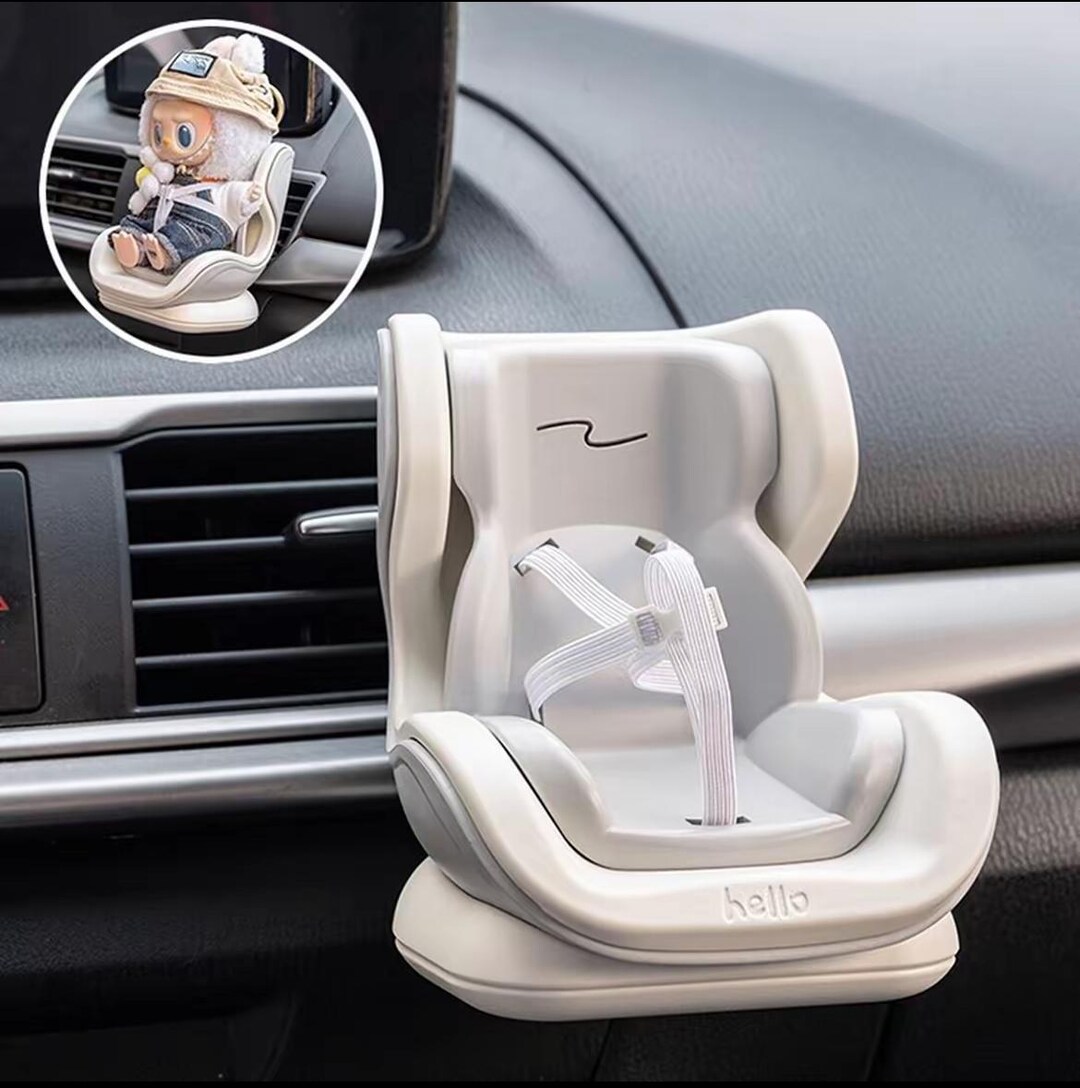 Mini Car Seat for Labubu Doll – Cute Doll Chair Holder for Car ...