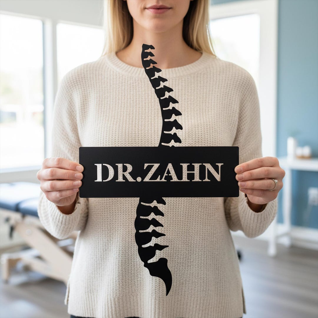 Personalized Chiropractor Metal Wall Art Decor, Chiropractor Metal Name ...