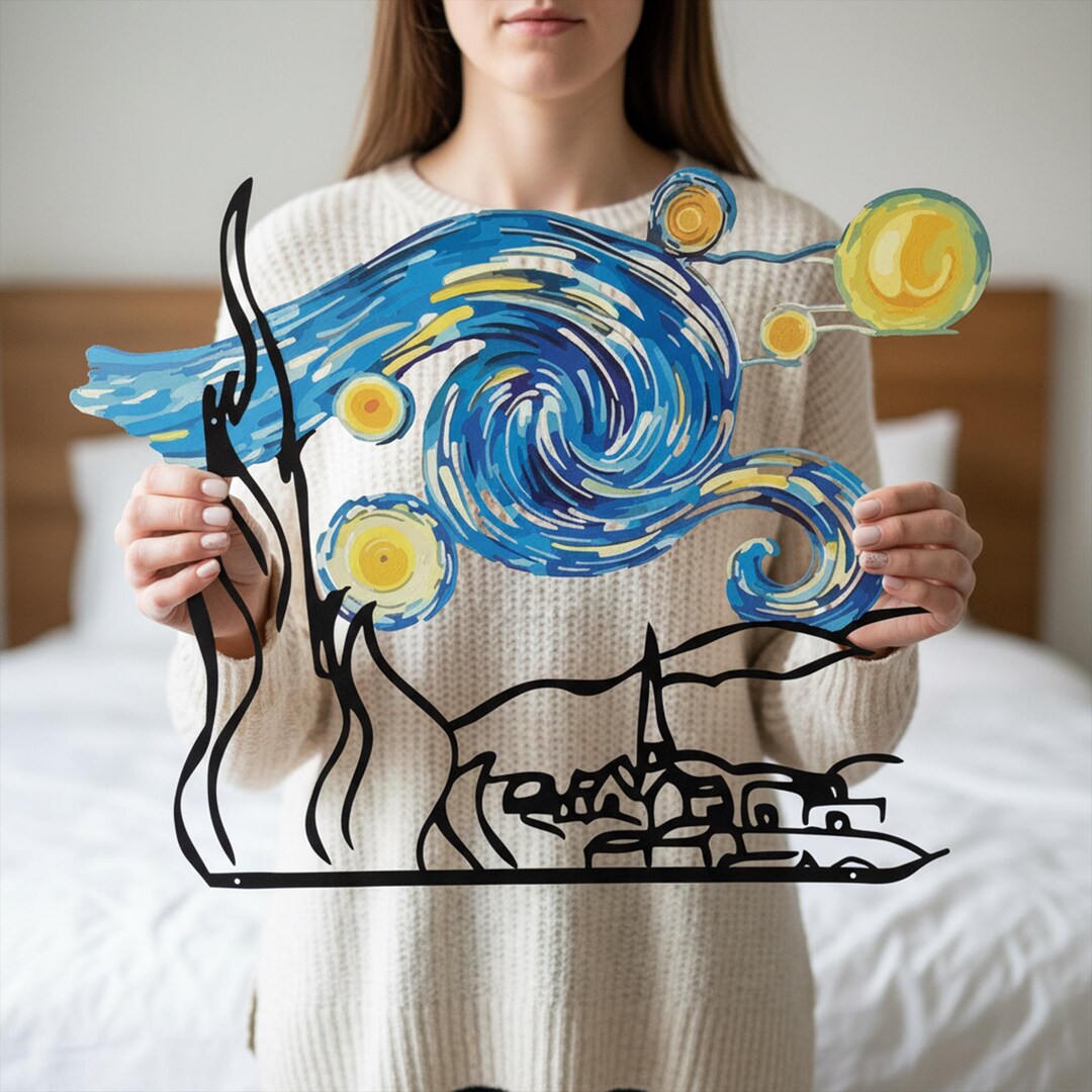 Personalized Starry Sky Metal Sign, Starry Night Wall Art, Custom Van ...