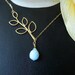Gold Leave Necklace, Gemstone Necklace, Bridesmaid Gift, Bridesmaid ...