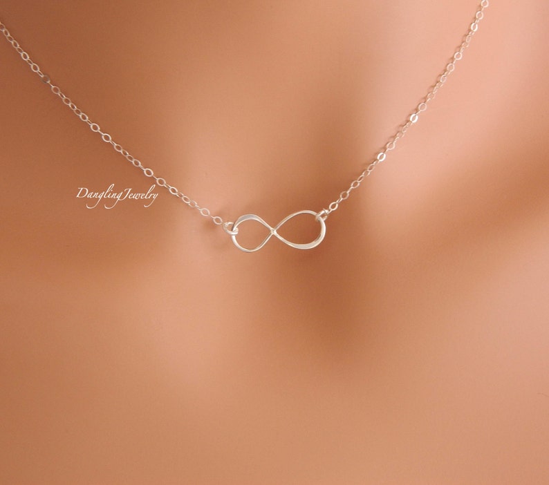 Infinity Necklace Eternity Necklace Sterling Silver | Etsy