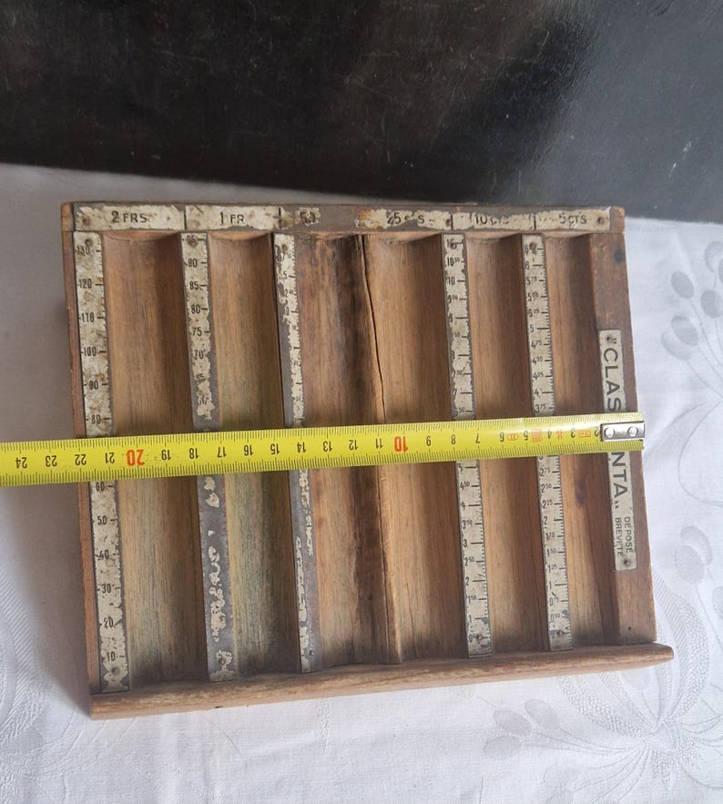 Antique Coin Counting Tray Cash Drawer Clasconta Depose French Vintage ...