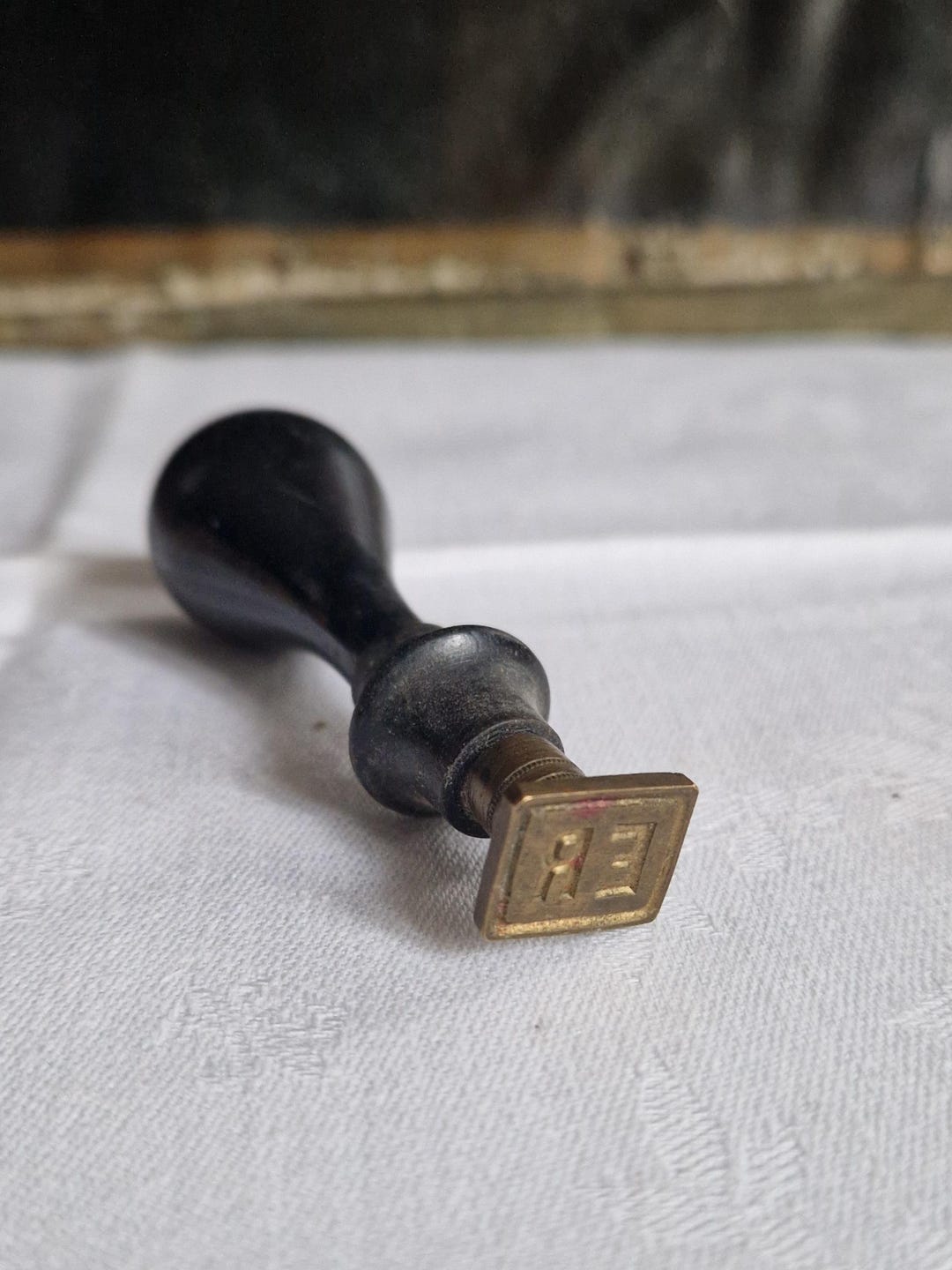 Antique Stamp, Signet Ring, Wax Seal Stamp, ER French Vintage Decor - Etsy