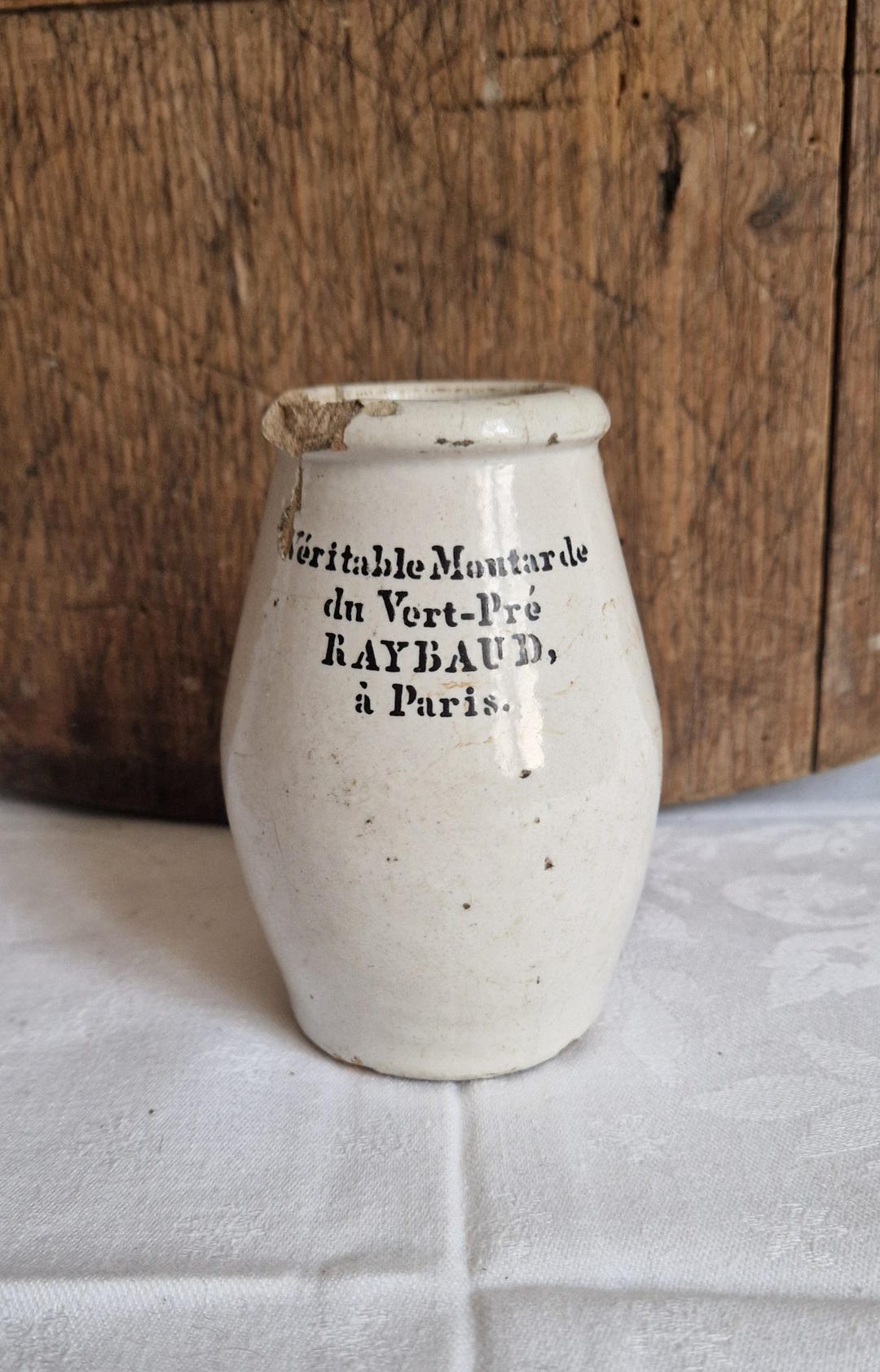 Antique Mustard Jar Raybaud Vert-pre Paris French Vintage Decor - Etsy