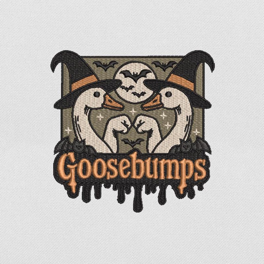 Goosebumps Embroidery Design, Halloween Goose Witch Embroidery Machine ...