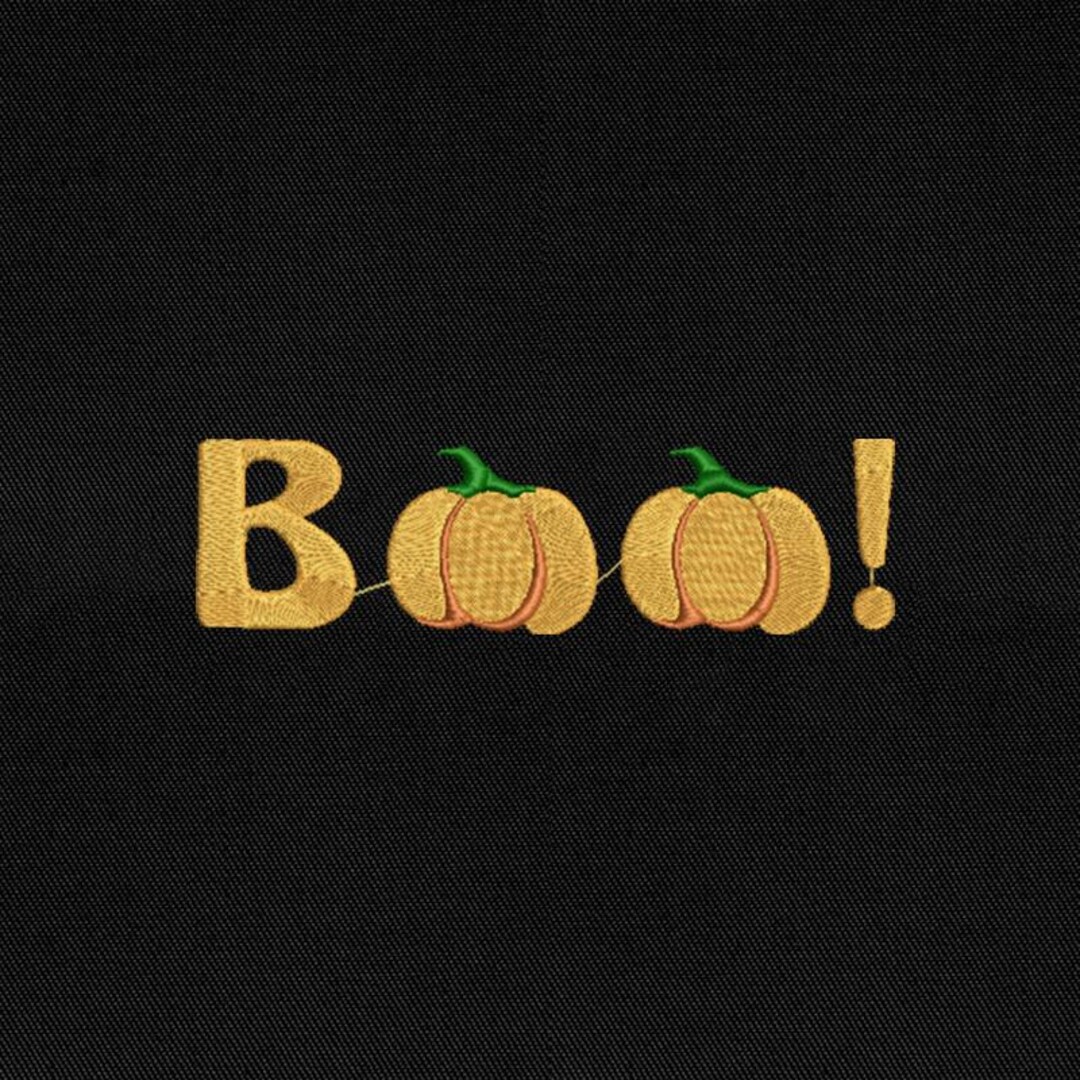 Halloween Boo Embroidery Design, Preppy Pumpkin Boo Embroidery Machine ...