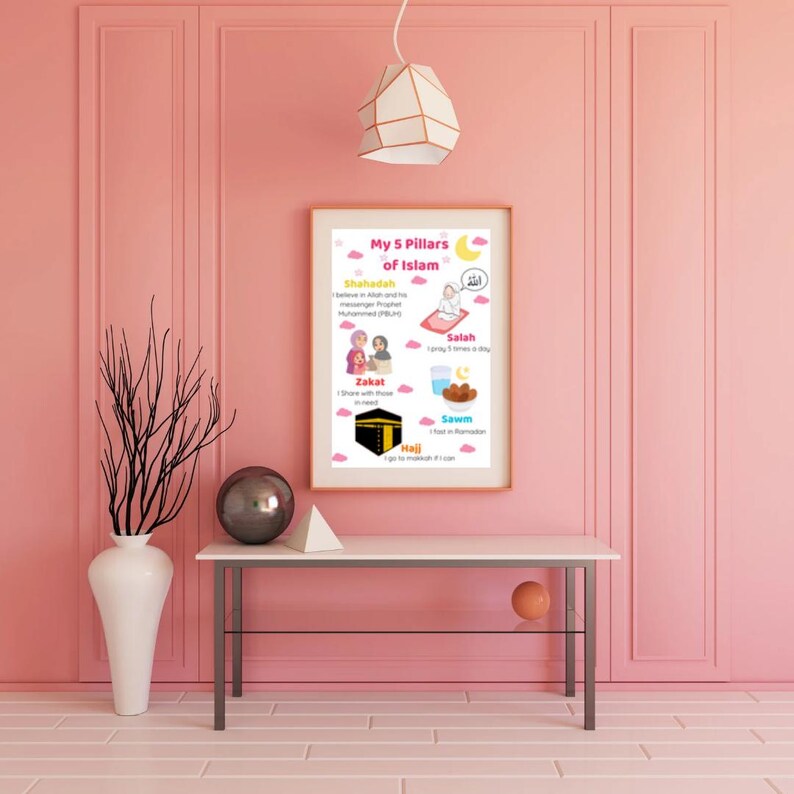 5 Pillars of Islam Poster | Islamic Educational Printable | Kids Wall ...