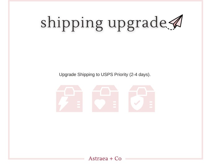 Add On: Shipping Upgrade to USPS Priority 2-4 Days - Etsy