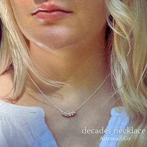 Birthstone Decades Necklace With Preciosa Crystal Rings for 30th 40th ...