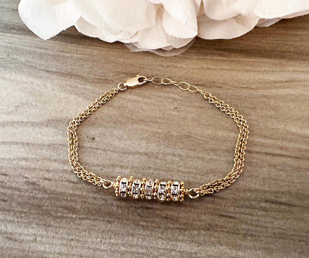 Gold Decades 50th Birthday Bracelet With Preciosa Crystal Rings for ...