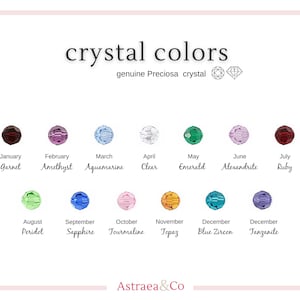 Birthstone Decades Necklace With Preciosa Crystal Rings for 30th 40th ...