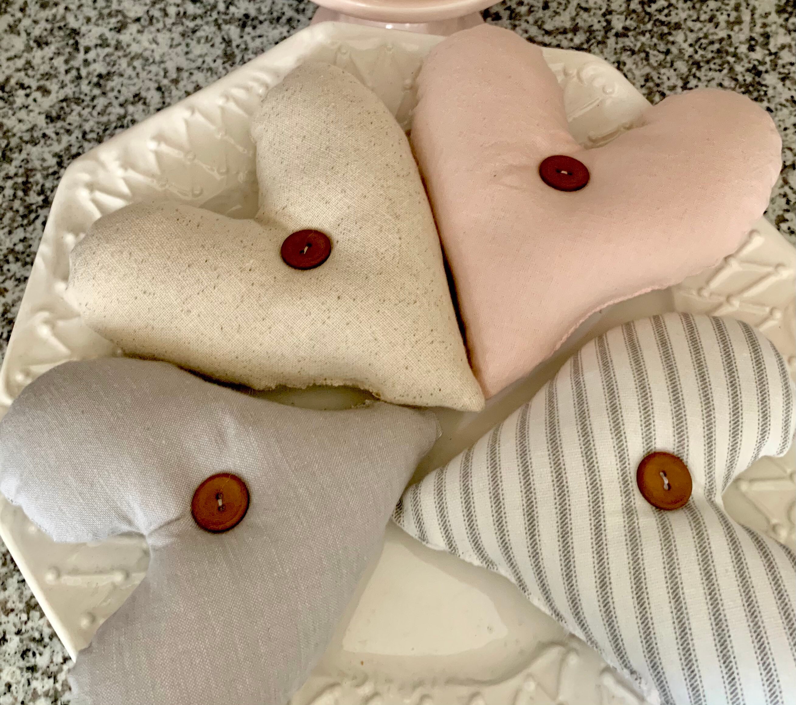 Valentine Bowl Fillers, Tiered Tray Decor, Farmhouse Decor, Heart Bowl ...