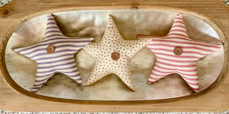 Fabric Stars Farmhouse Stuffed Stars 4th of July Decor Star - Etsy