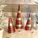 Christmas Trees, Set of 3, Fabric Trees, Mantle Decor, Holiday ...