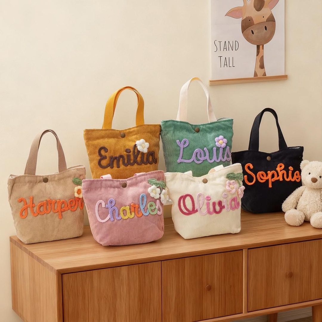 Personalized Name Tote Handbag: Custom Children's Gift,custom Name Tote ...