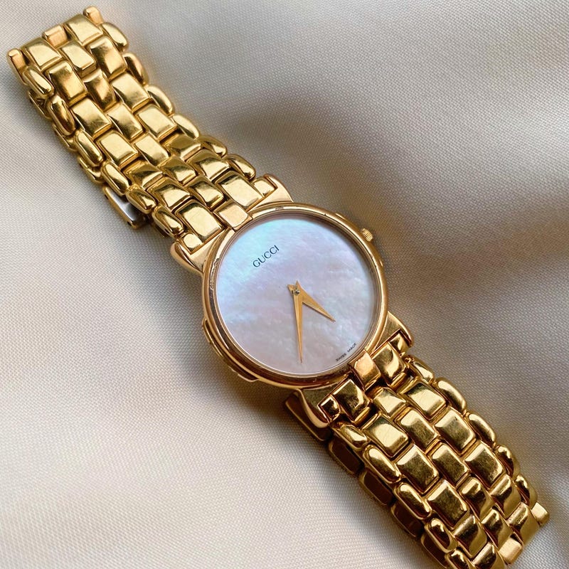 Gucci Bangle Gold Watch - Etsy