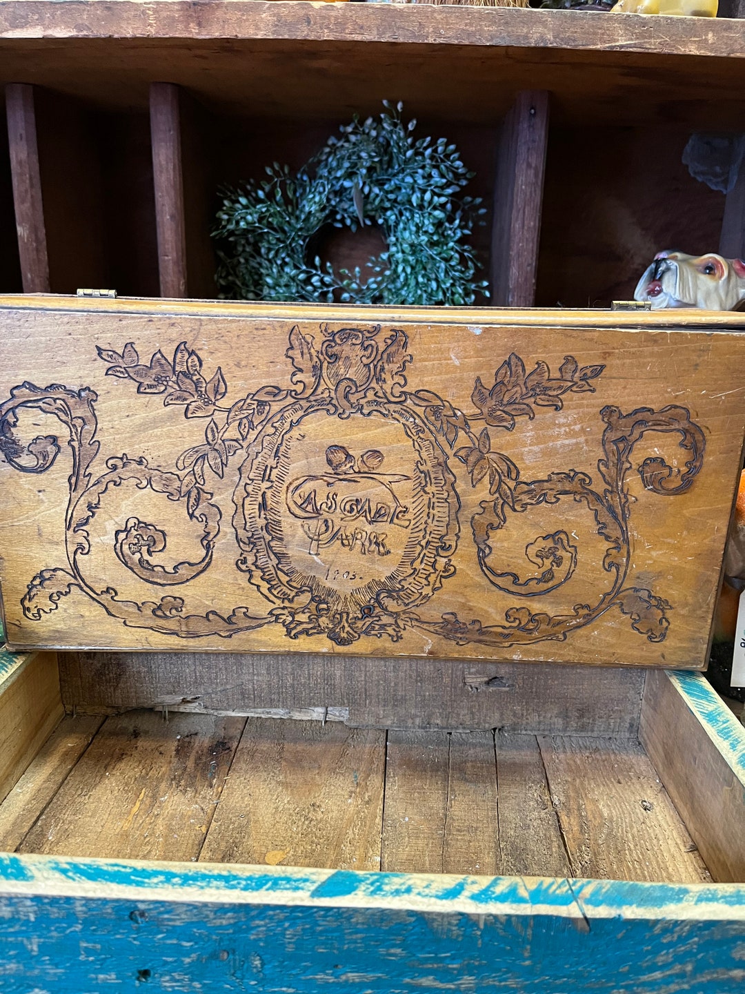 Antique Glove Box Souvenir Box Cascade Park 1903 Hand - Etsy