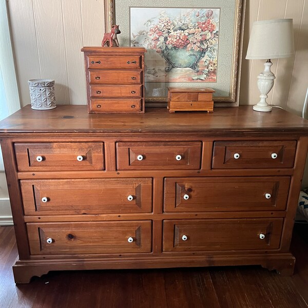 Solid Wood Dresser - Etsy