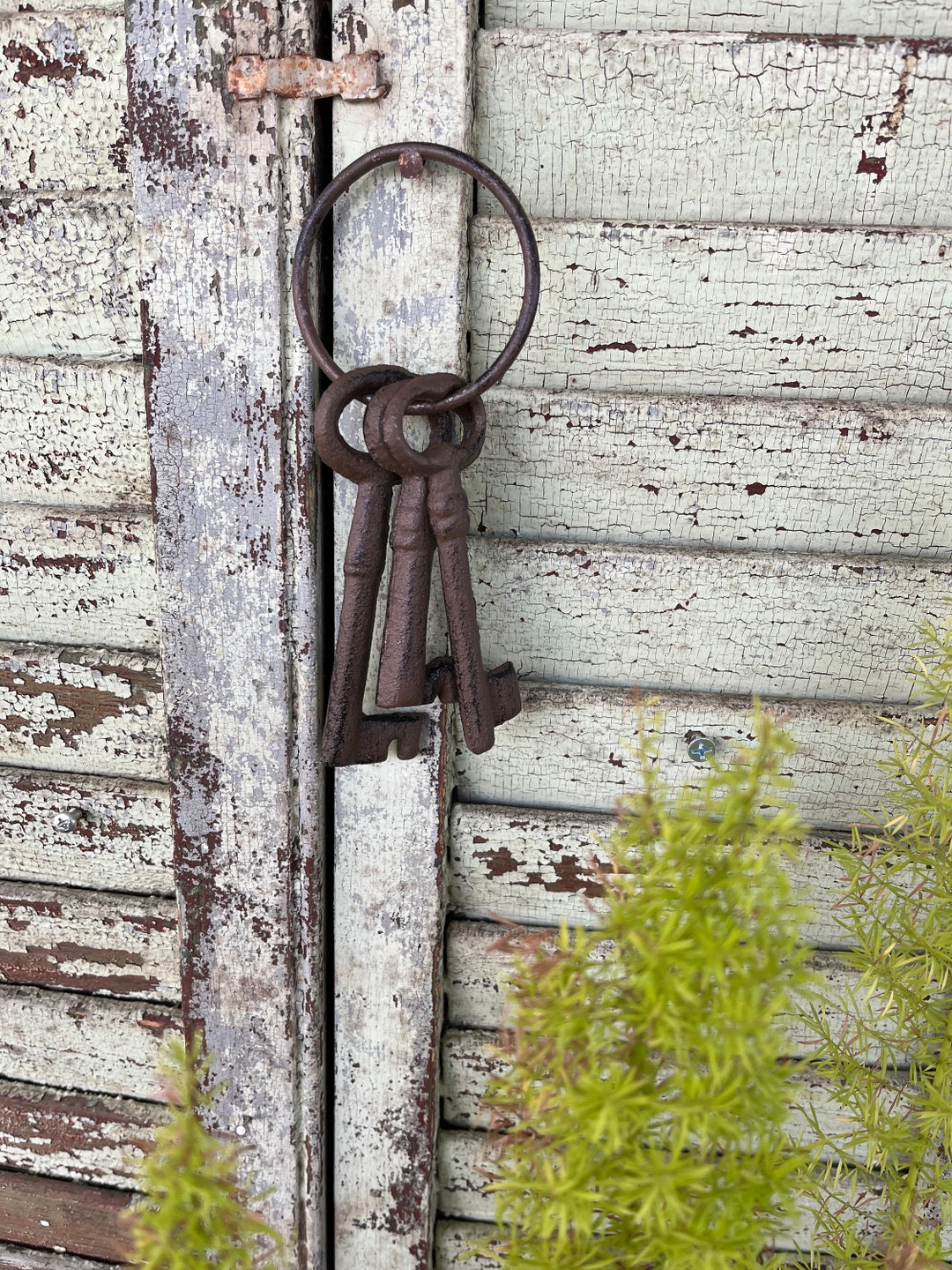 Keys, Iron Keys, Large Iron Keys, Jailhouse Keys, Rustic Keys, 1 Set, 3 ...