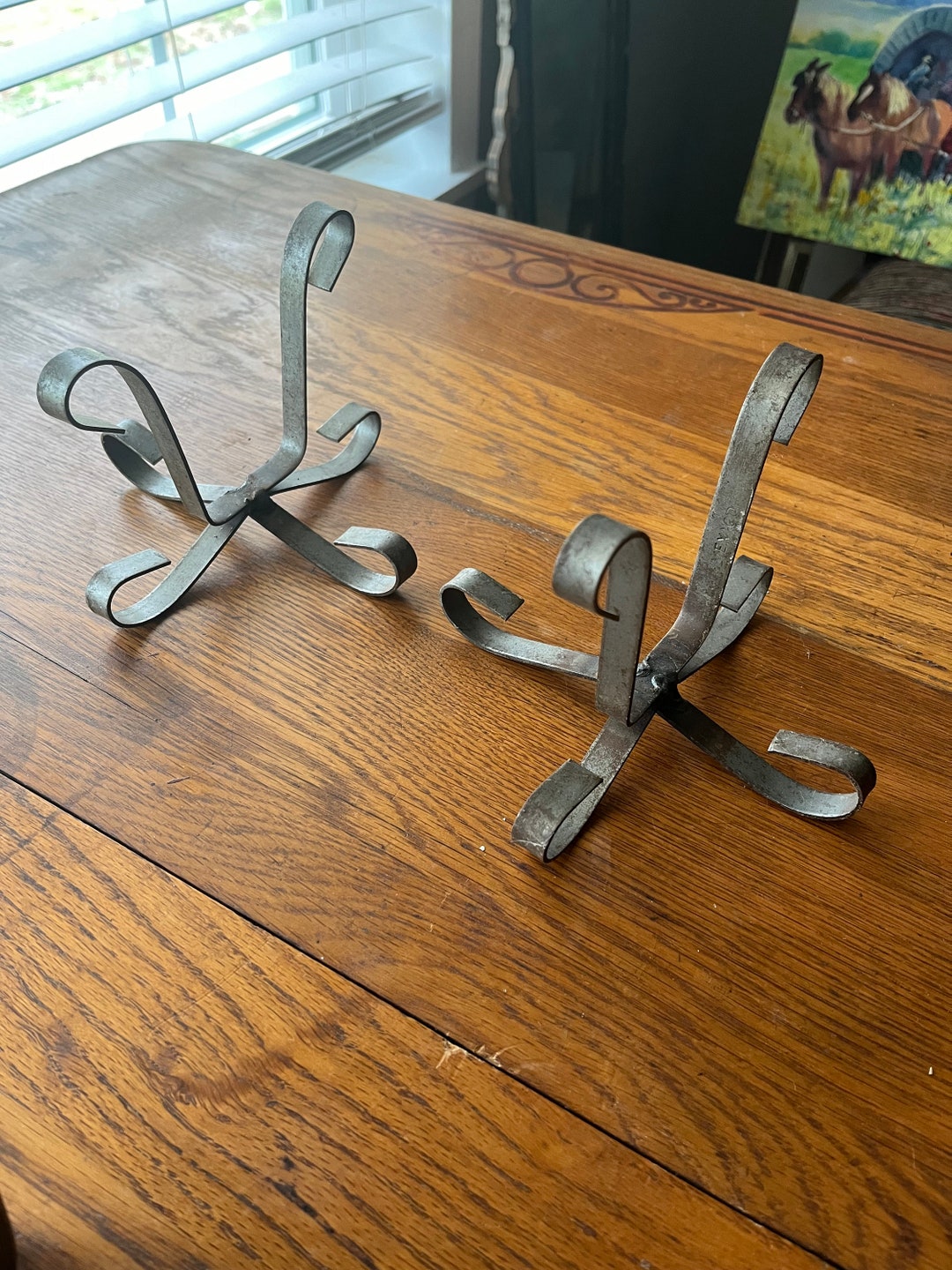 Pair of Sugar Mold Stands, Metal Stands for Sugar Mold - Etsy