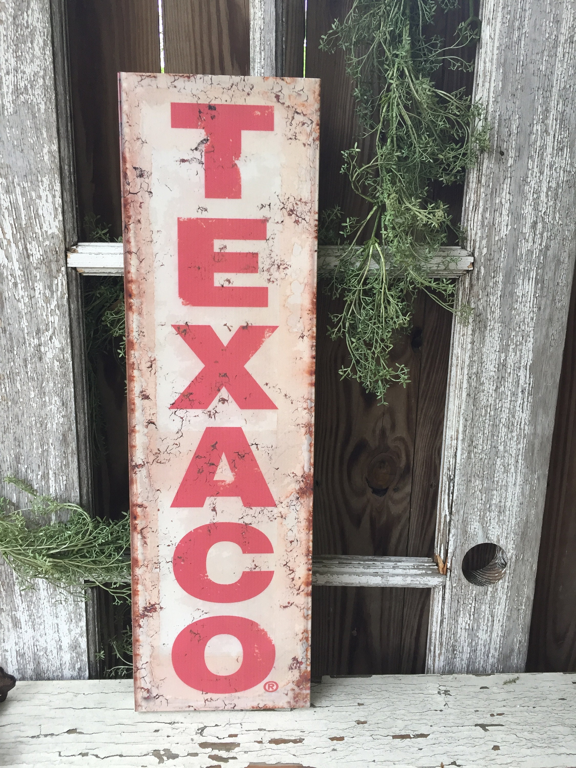 TEXACO Vintage Type Sign Wall Decor Man Cave Metal Sign - Etsy