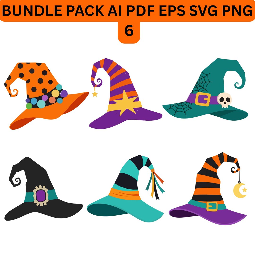 Halloween SVG Bundle: Dancing Monsters, Witch Hat Clipart (digital ...