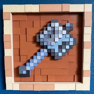 Minecraft Item Frame Magnetic Mace Minecraft Decoration Gamer Gift Minecraft Item Frame Magnetic Mace Minecraft Decoration Gamer Gift