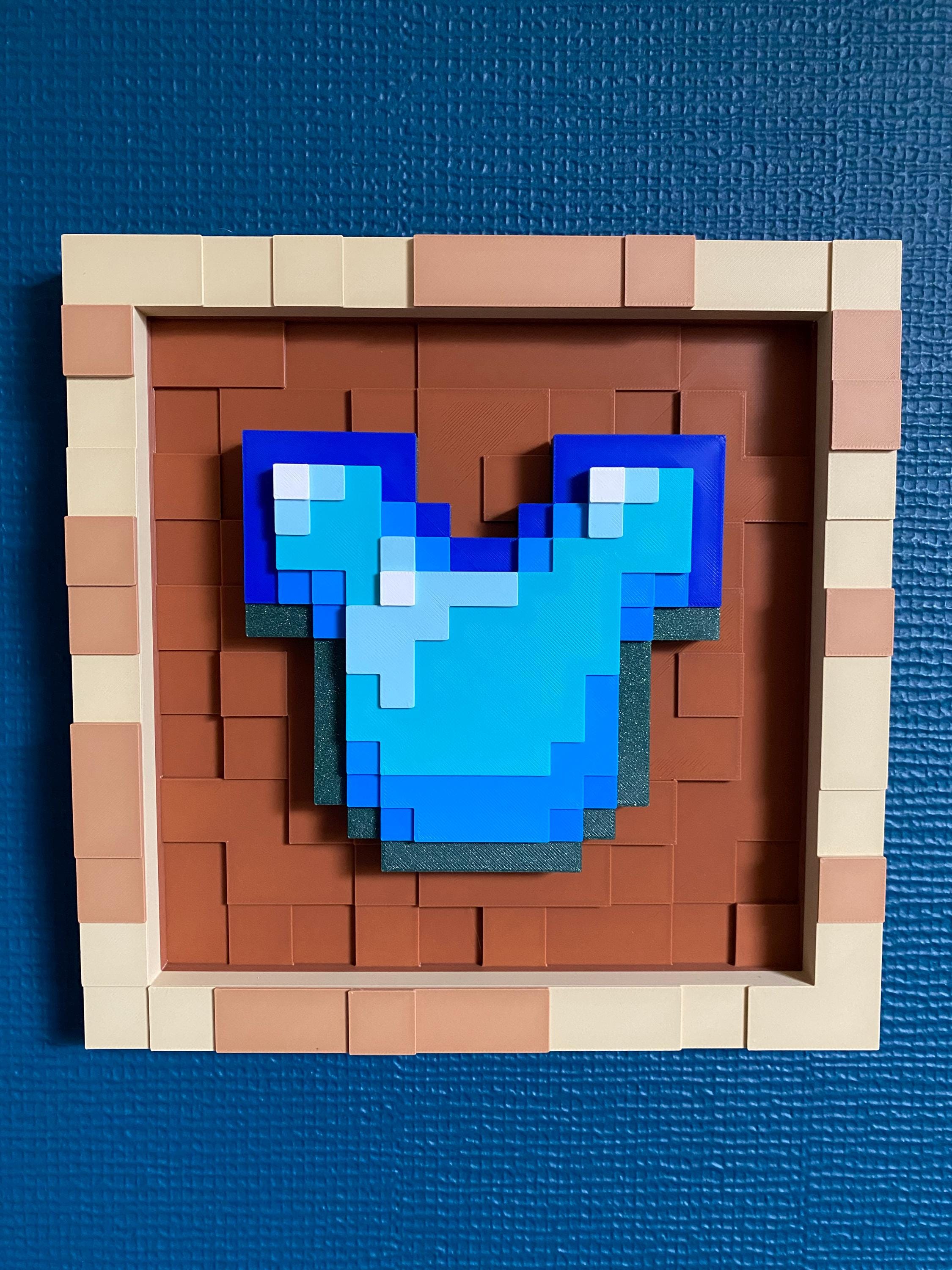 Magnetic Item Frame, Diamond Armor, Pixel Art, Gamer Gift, Decoration ...